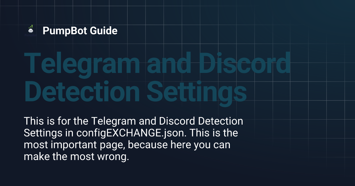Telegram and Discord Detection Settings | PumpBot Guide